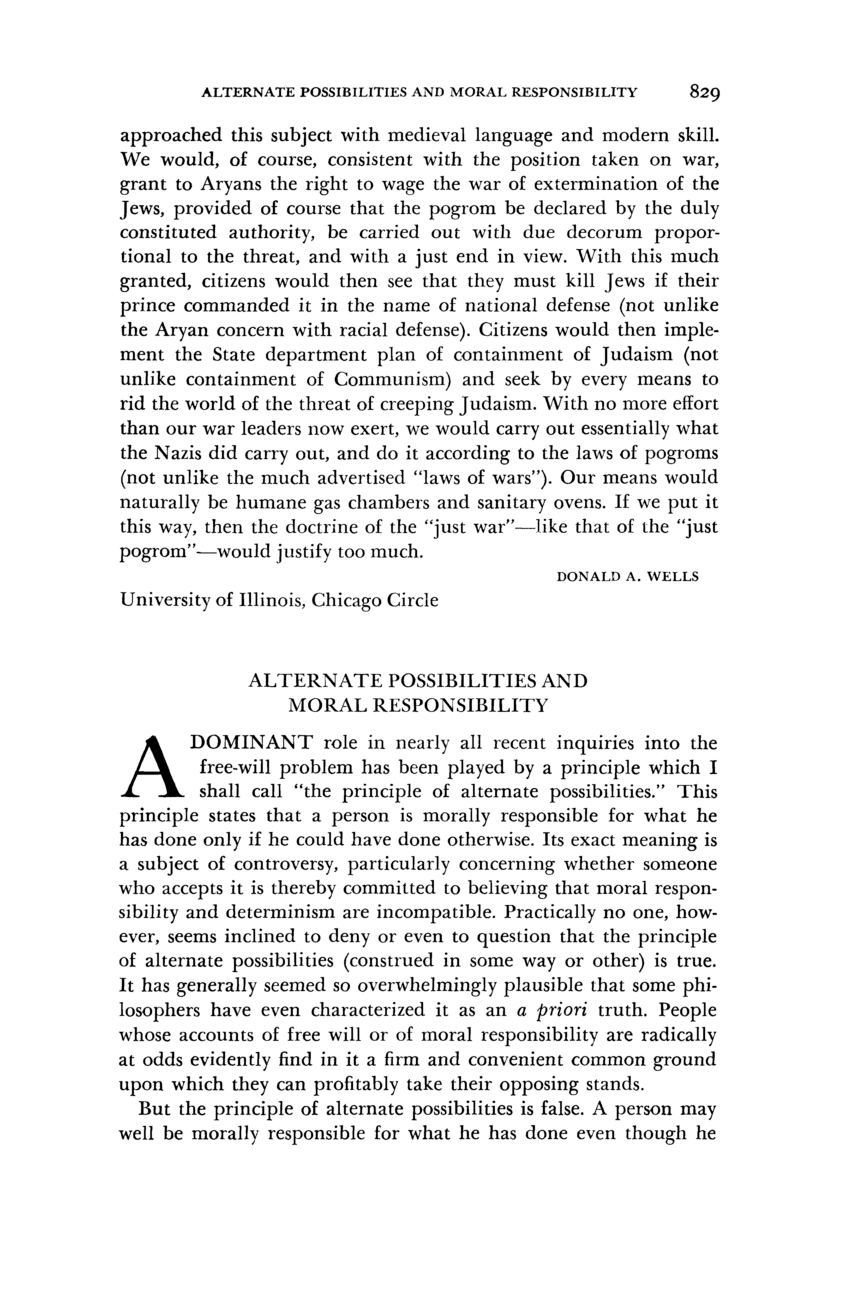 Compatibilism, Non-Reductive Physicalism, and the Principle of ...